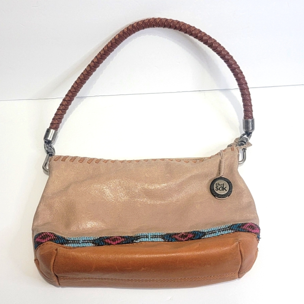 The Sak Beaded Shitake Indio Leather Small Shoulder P… - Gem